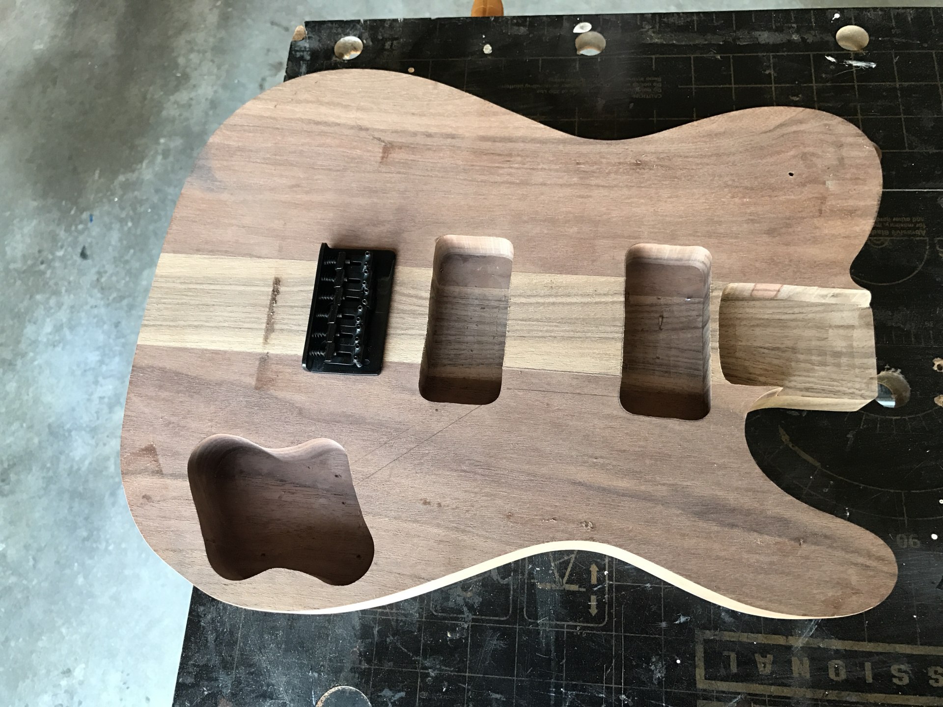 Goldtop Walnut Telecaster deluxe scratchbuild - In Progress and ...