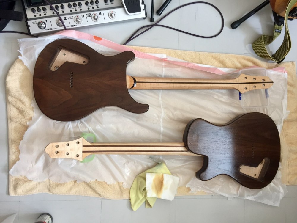 Twin Short-Scale 6 String Piccolo Basses - In Progress and Finished ...
